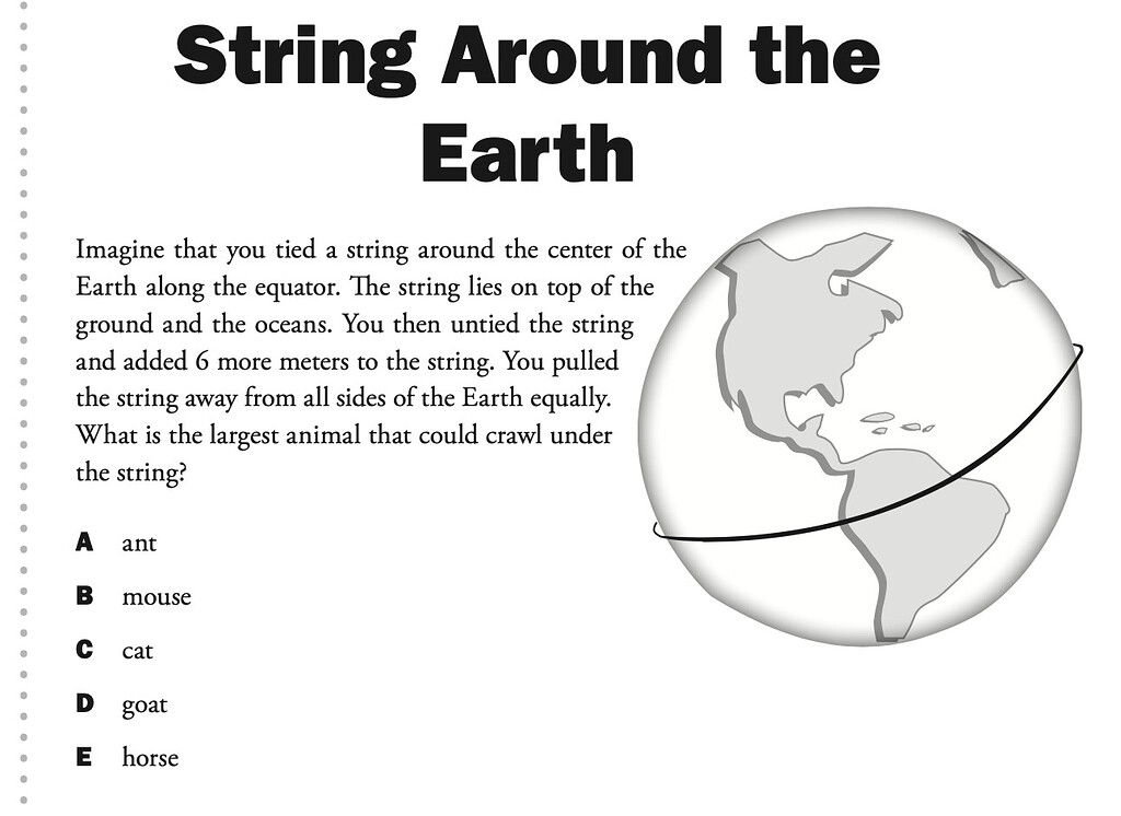 If you tied a string around the earth.... [Intuition and Science ...