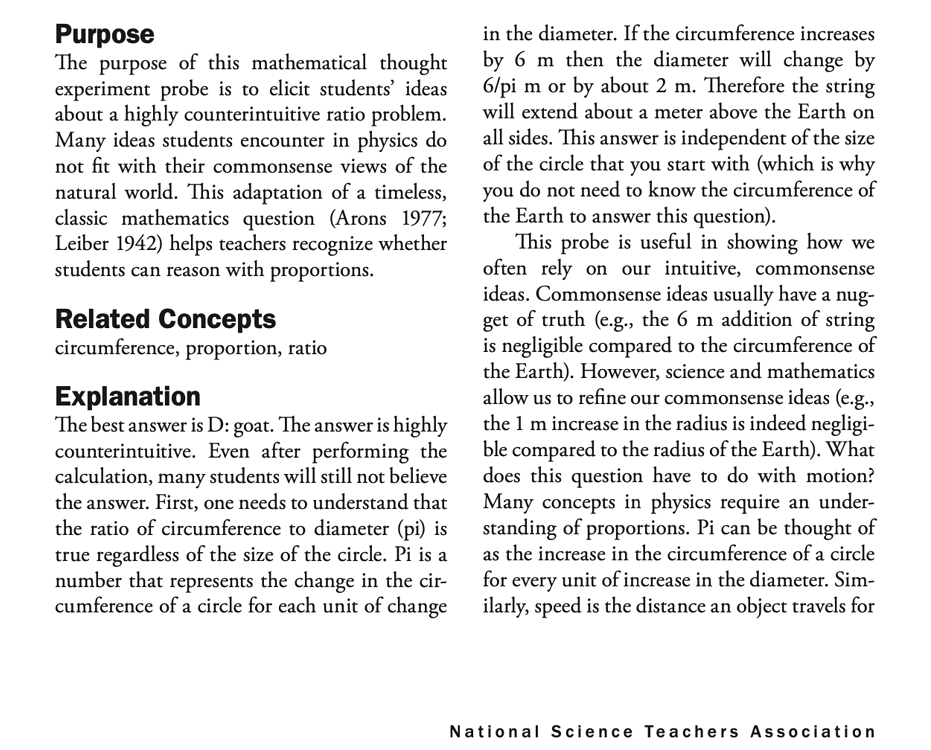 If you tied a string around the earth.... [Intuition and Science ...